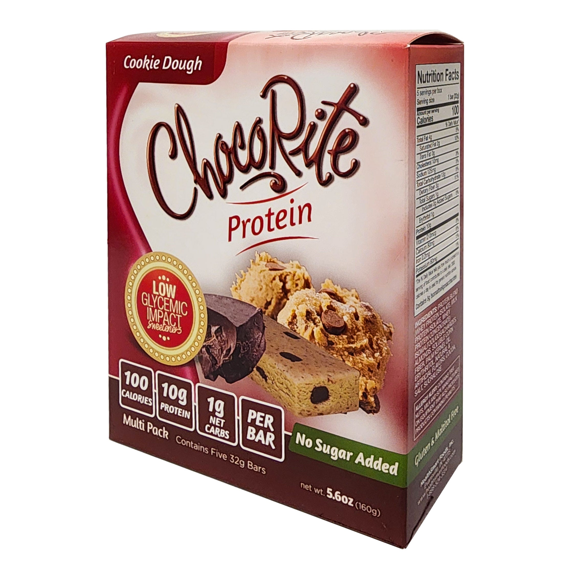 ChocoRite Cookie Dough Protein Bars Box of 5