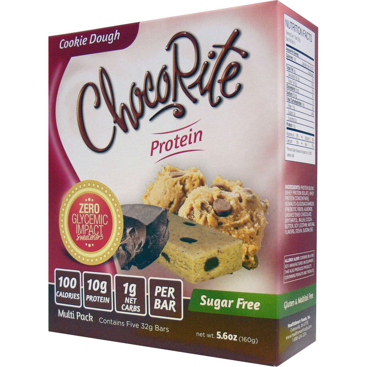 ChocoRite Cookie Dough Protein Bars Box of 5
