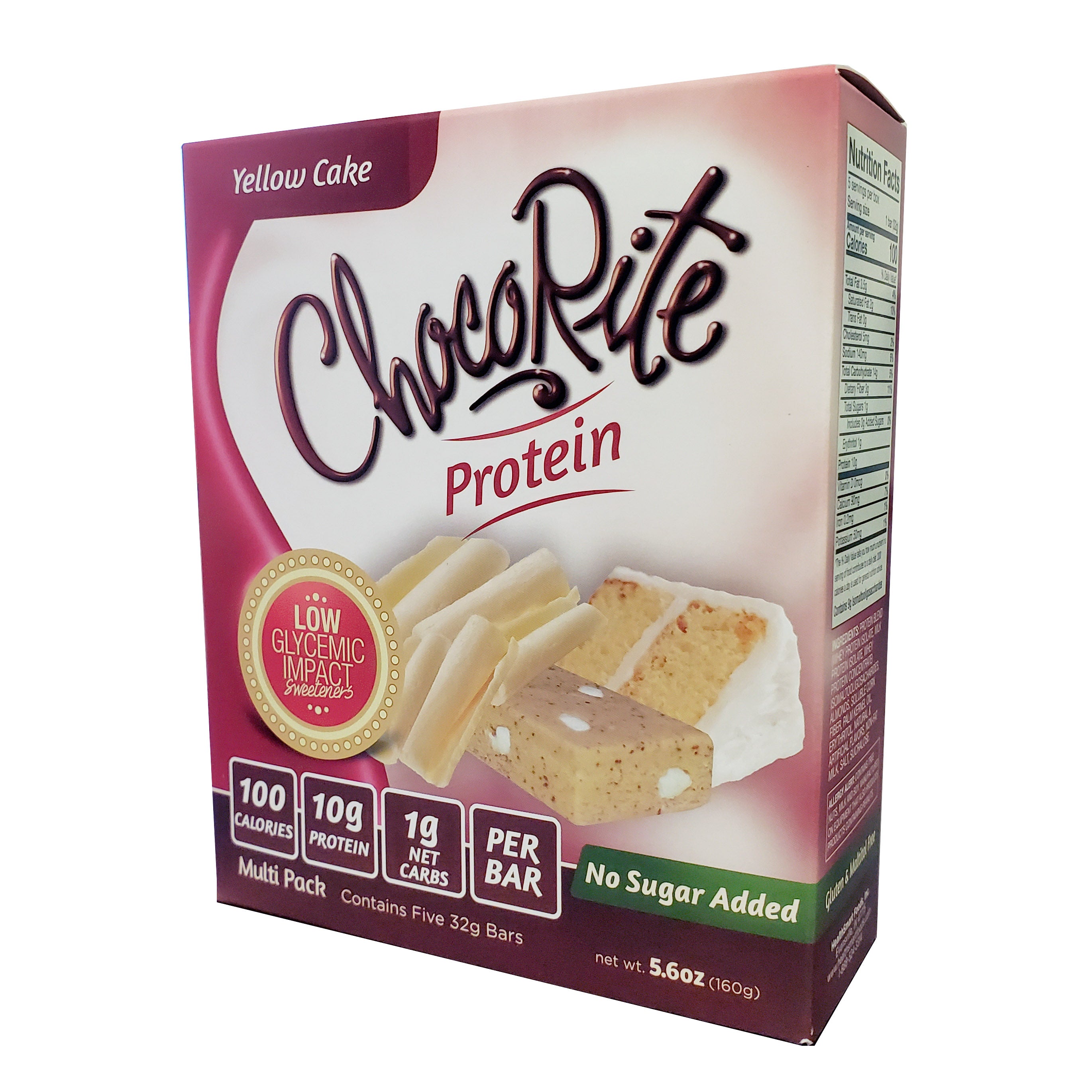 ChocoRite Yellow Cake Protein Bars Box of 5